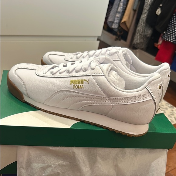 Puma | Shoes | Puma Roma Classic White Mens Shoes | Poshmark